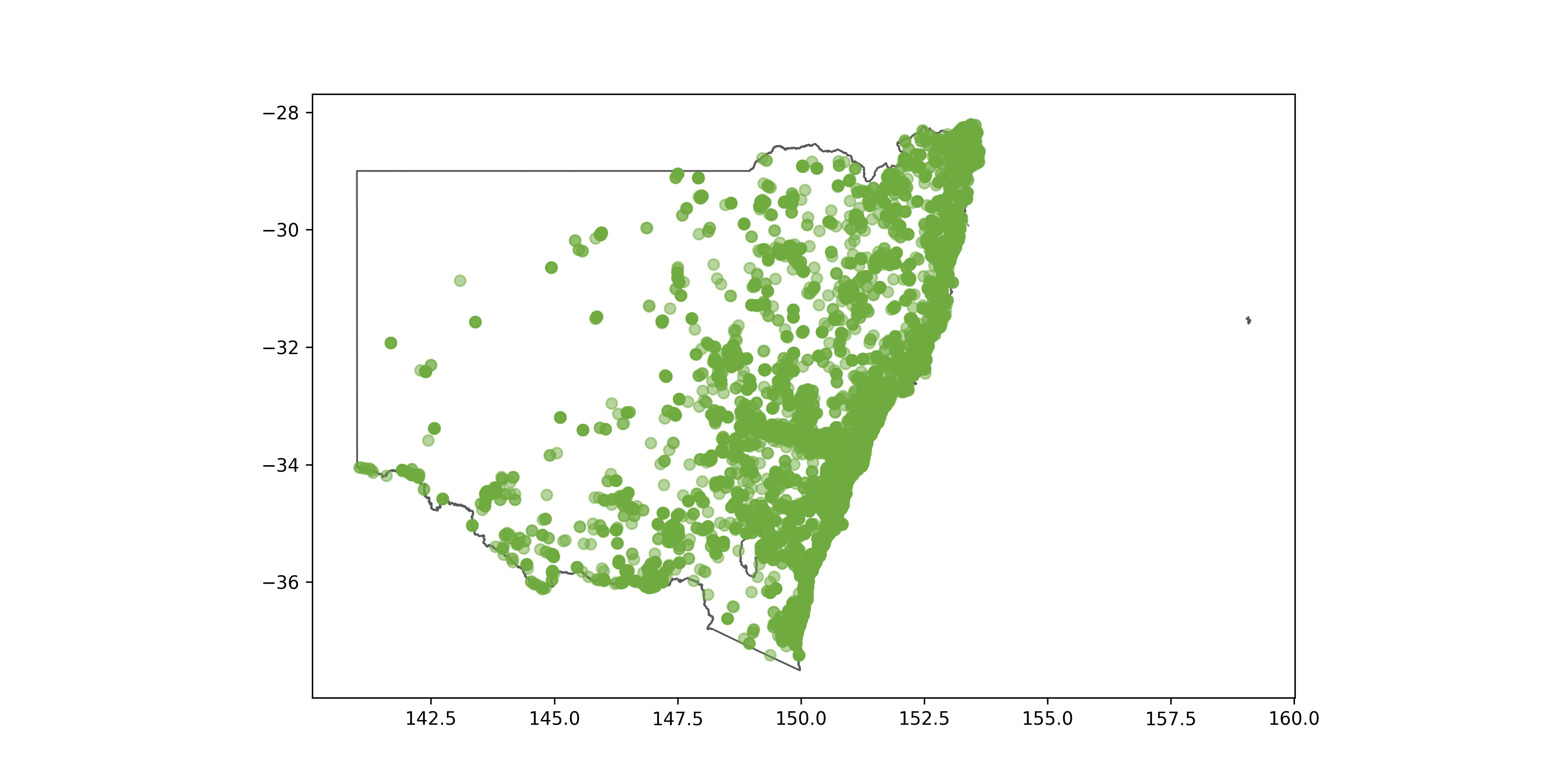 Plotting Occurrence Data From The Query Download Record Counts Of Perons Tree Frog Since 2018
